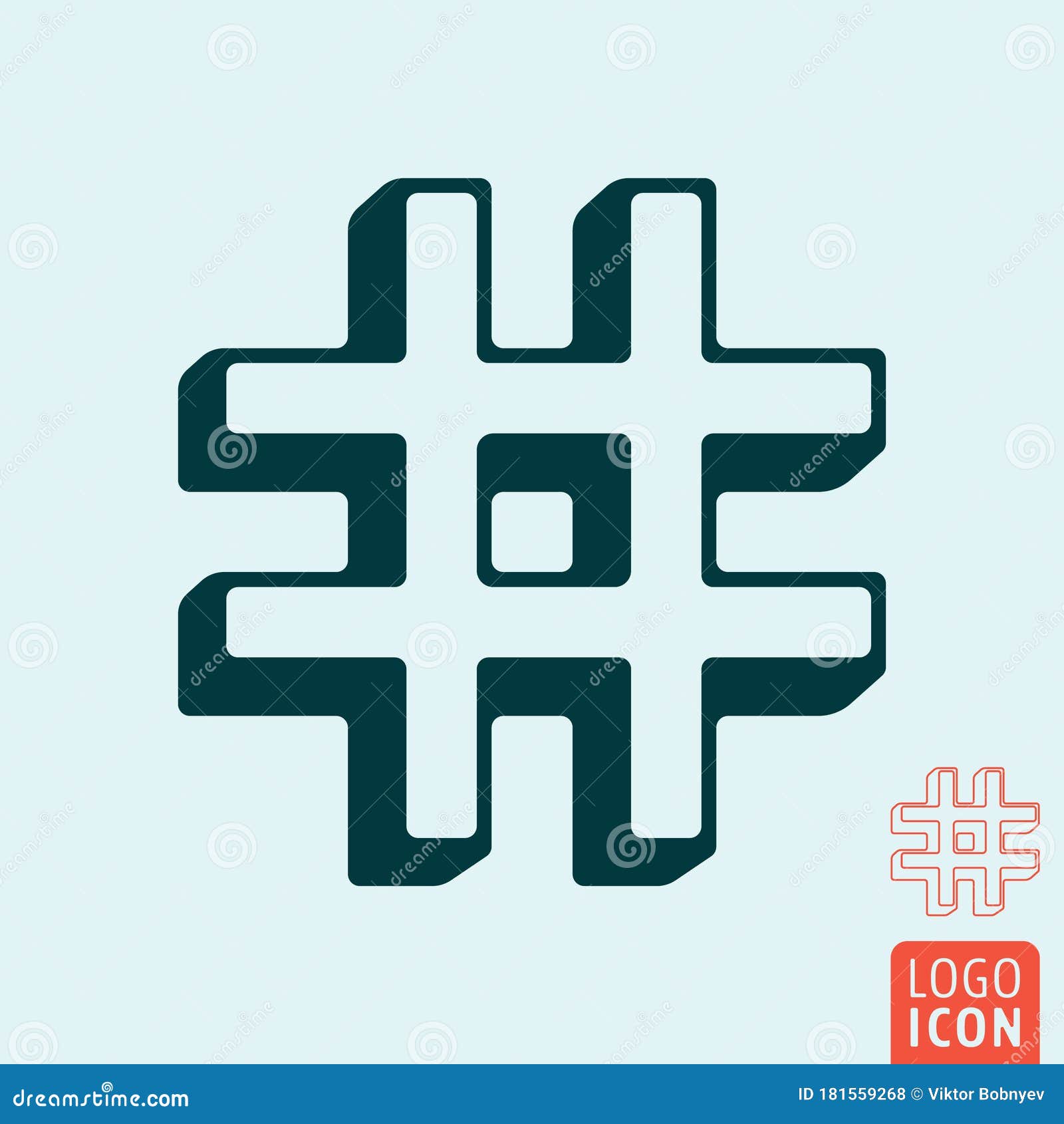Hashtag Icon Template. Hash Tag Symbol Outline Design Stock Vector ...