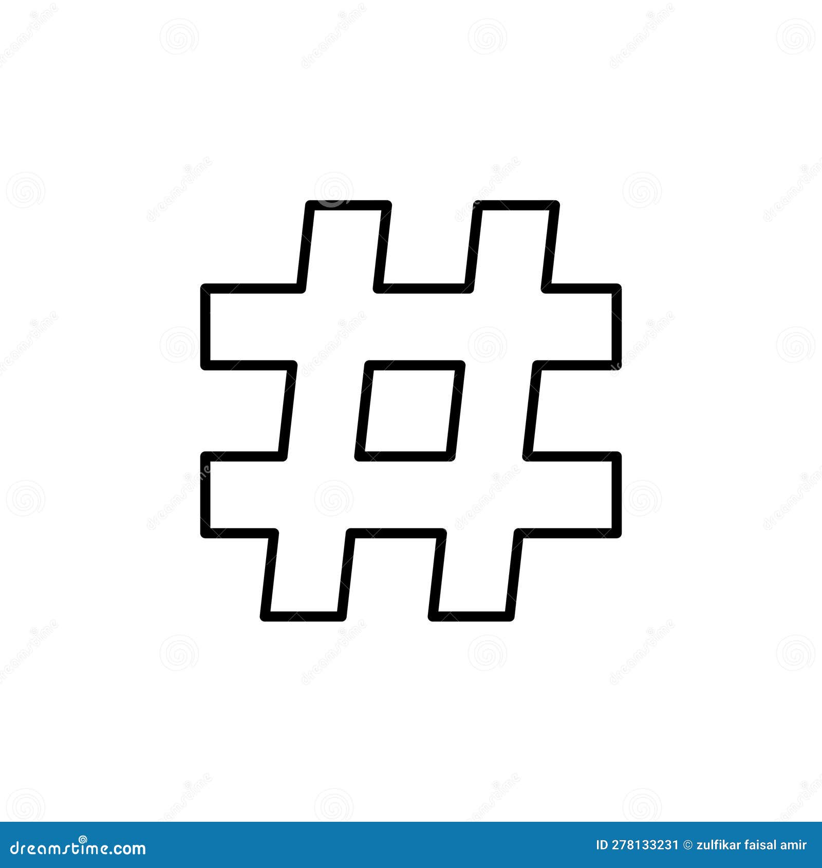 Hashtag Icon . Hashtag Symbol Stock Vector - Illustration of internet ...