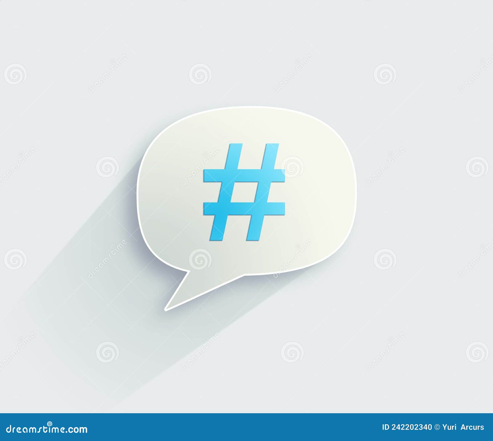 Hashtag. Illustration of a Speech Bubble with a Hashtag Inside it ...