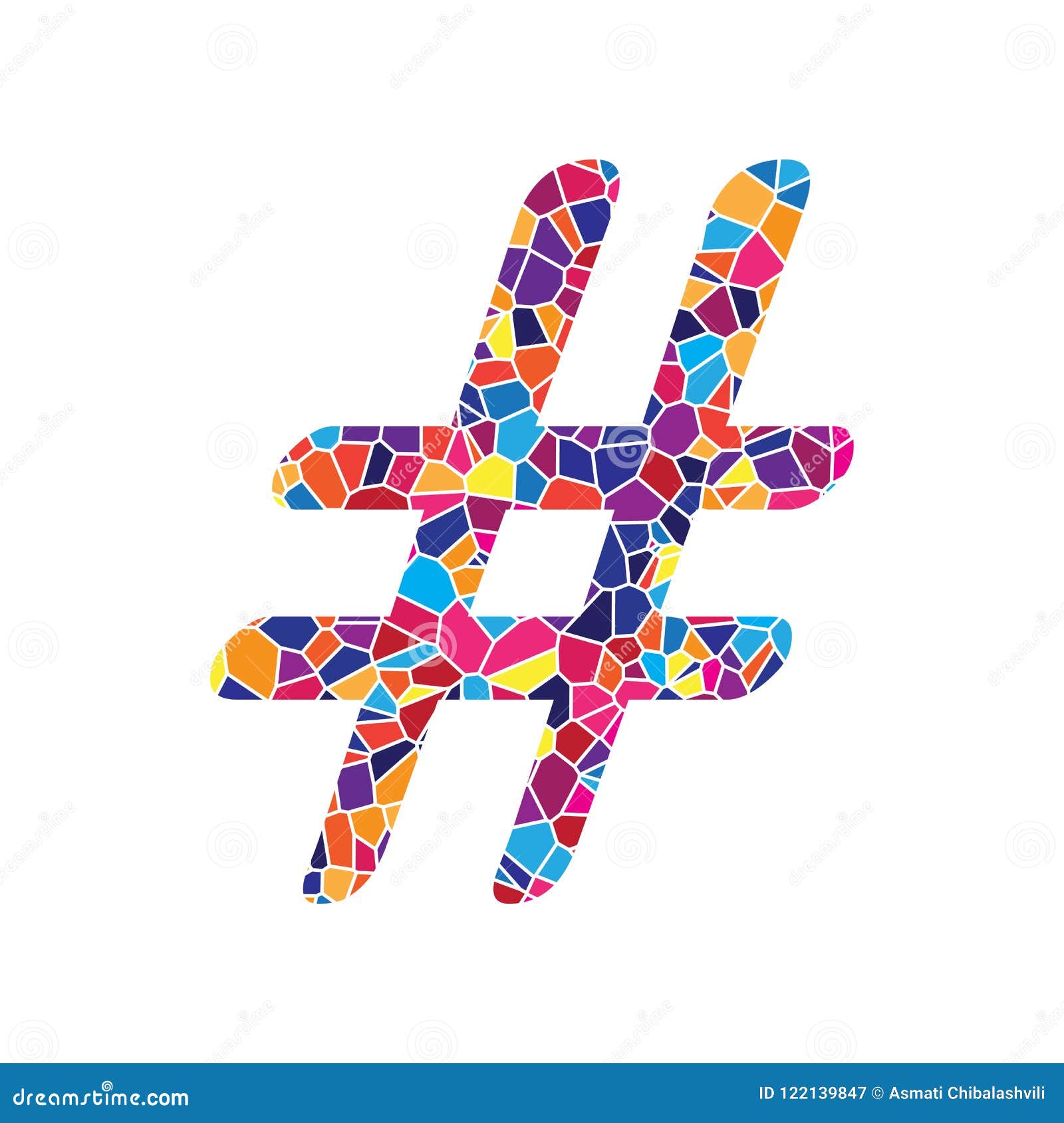 Hashtag Sign Illustration. Vector Stock Vector - Illustration of ...