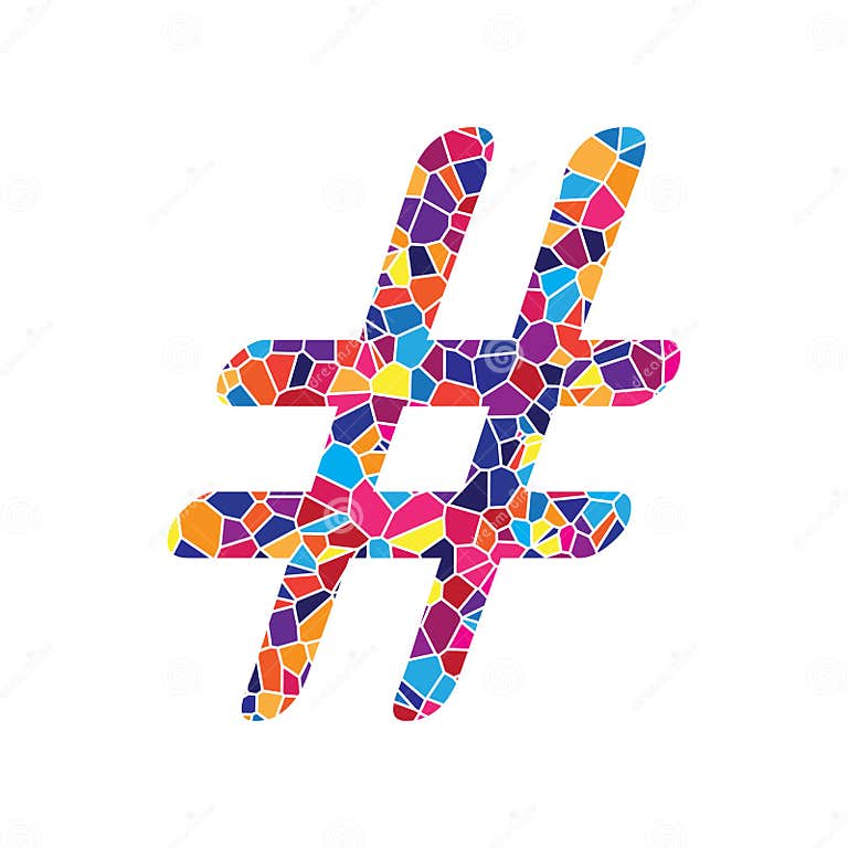 Hashtag Sign Illustration. Vector Stock Vector - Illustration of ...