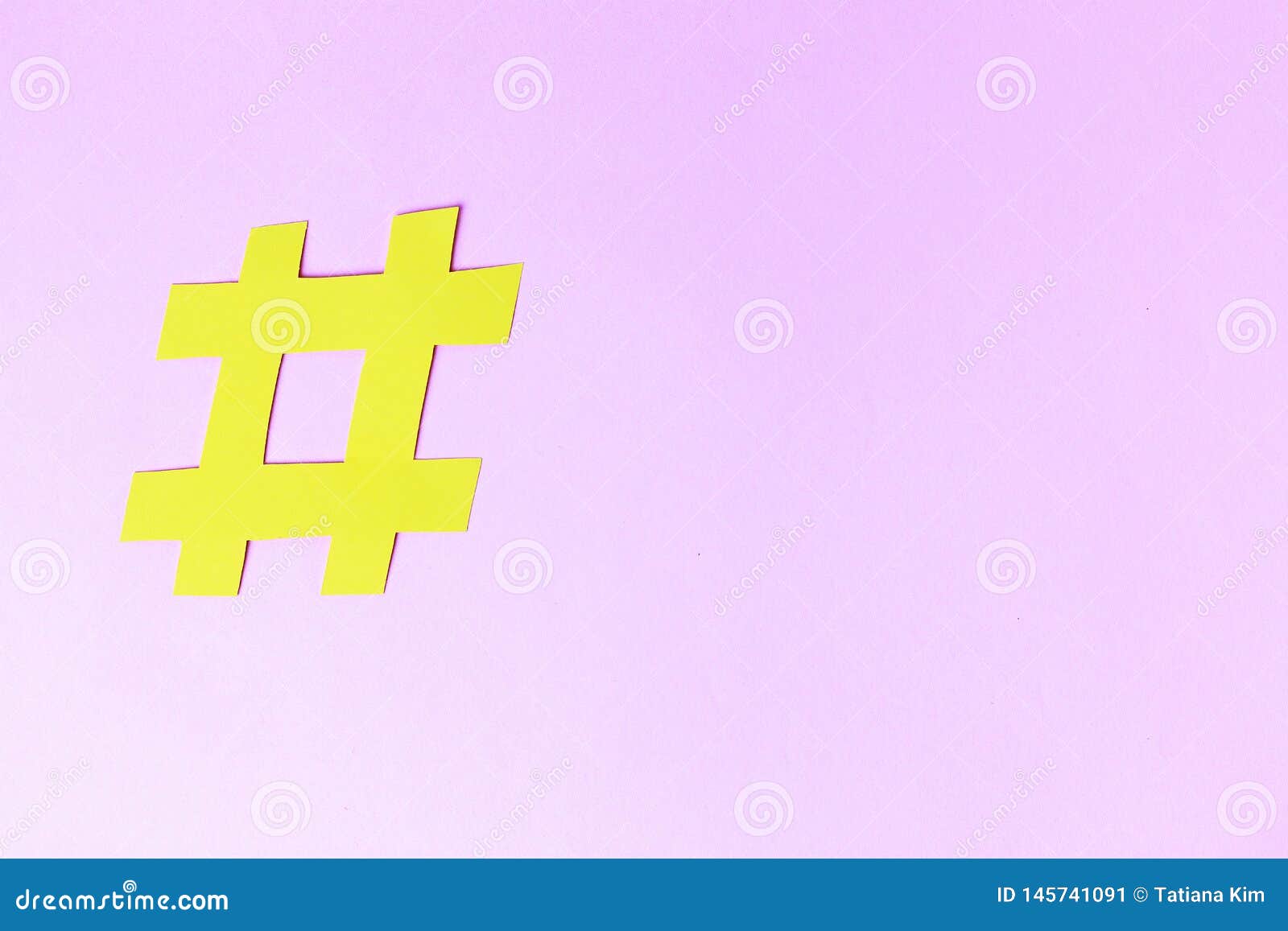 Hashtag Sign Isolated on Background, Close-up, Copy Space Stock Image ...