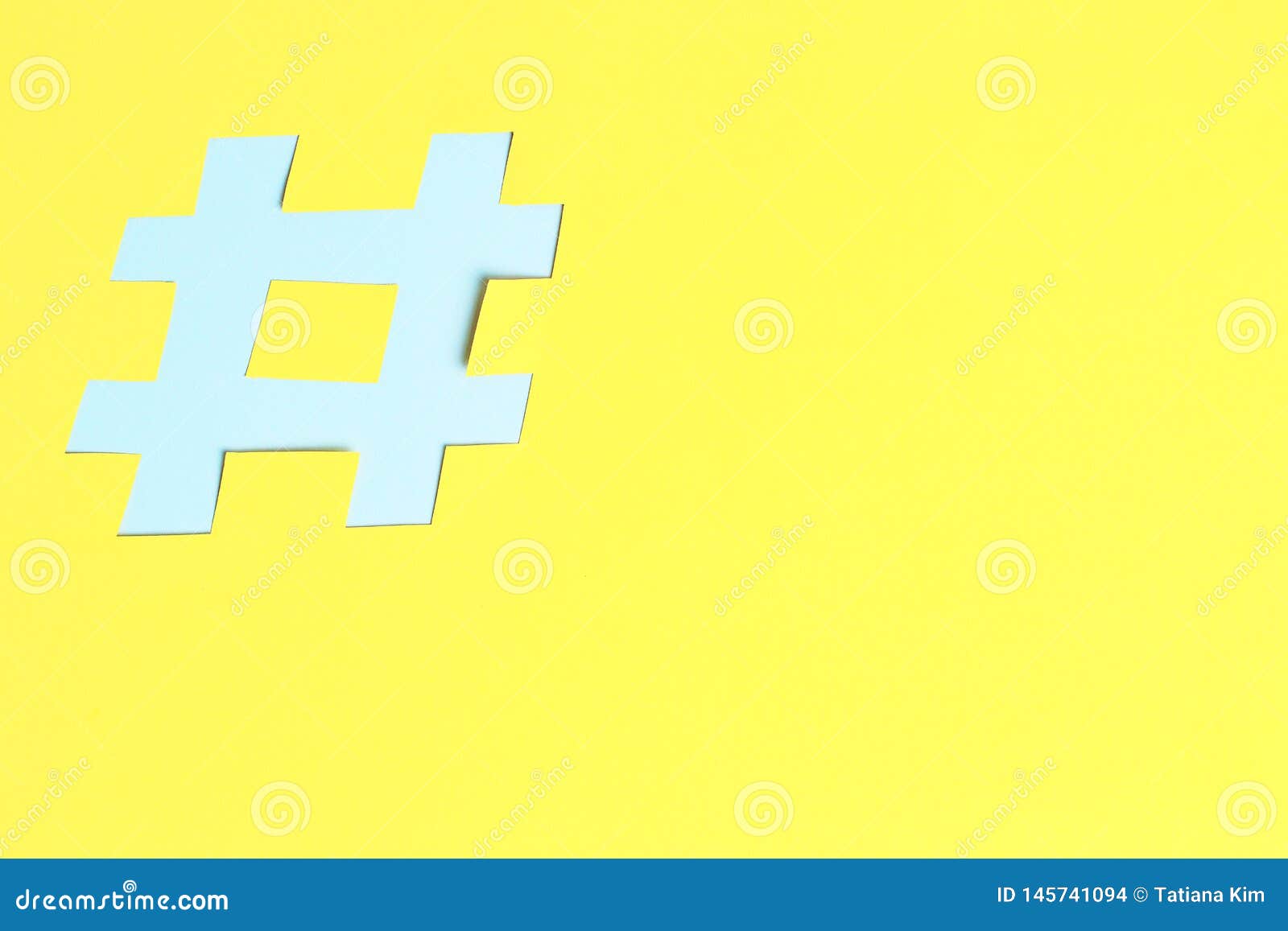 Hashtag Sign Isolated on Background, Close-up, Copy Space Stock Photo ...