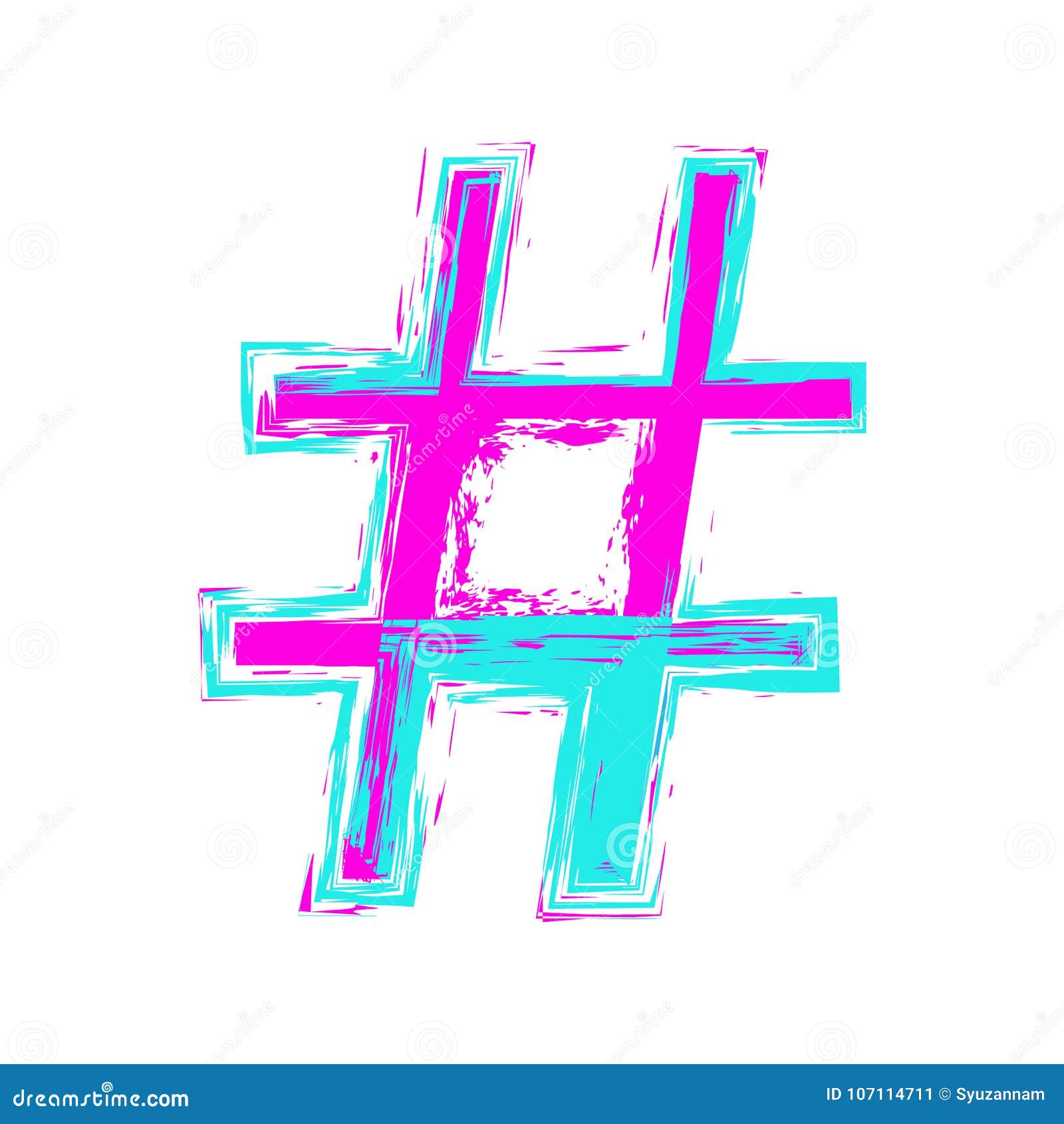Hashtag Sign N White Background. Stock Vector - Illustration of ...