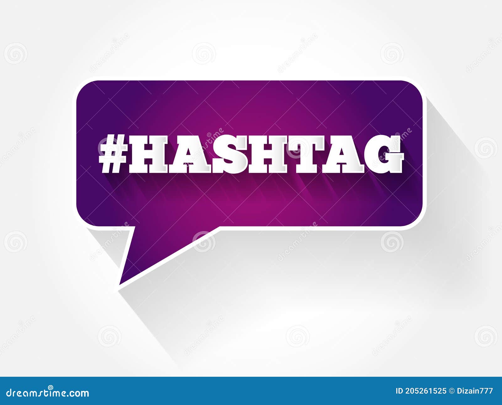 Hashtag Sign Text Message Bubble Stock Illustration - Illustration of ...