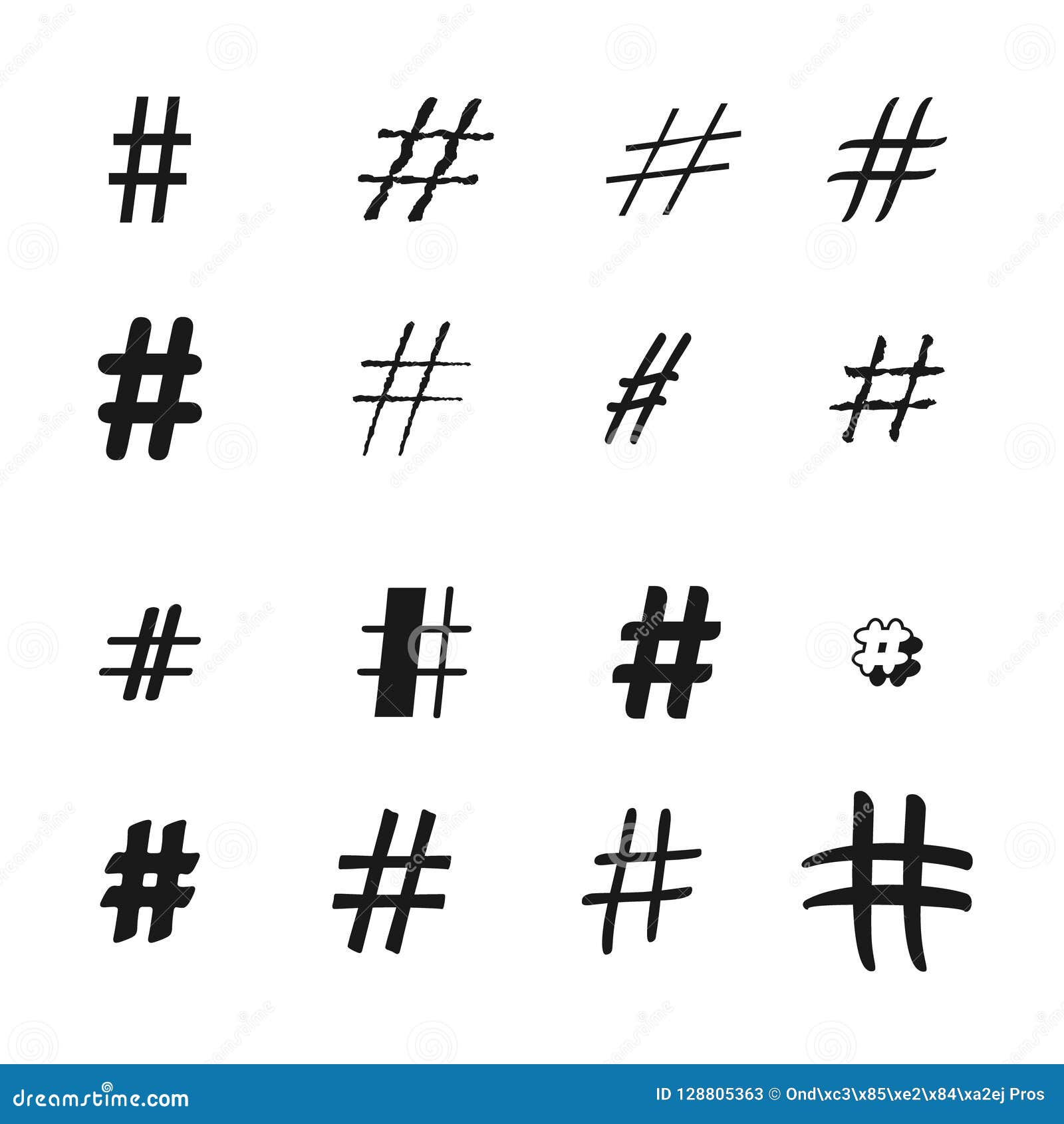 Hashtag Signs. Number Sign, Hash Sign. Collection of 16 Black Symbols ... Hashtag Signs. Number Sign, Hash Sign. Collection of 16 Black Symbols ...