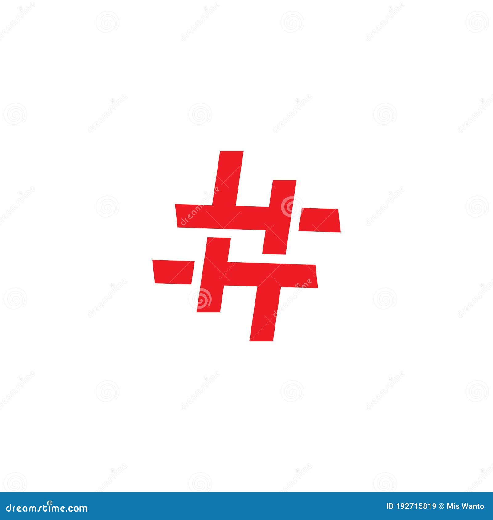 Hashtag Symbol Creative Design Template Stock Vector - Illustration of ...