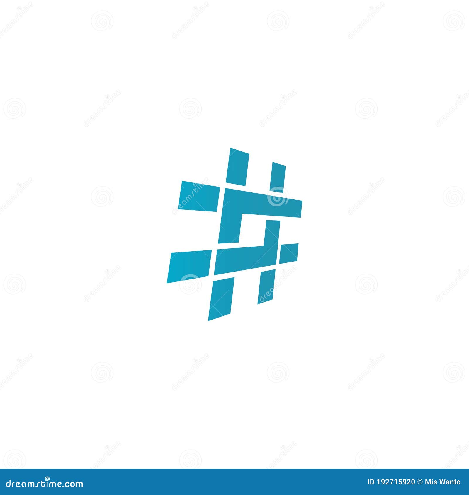 Hashtag Symbol Creative Design Template Stock Vector - Illustration of ...