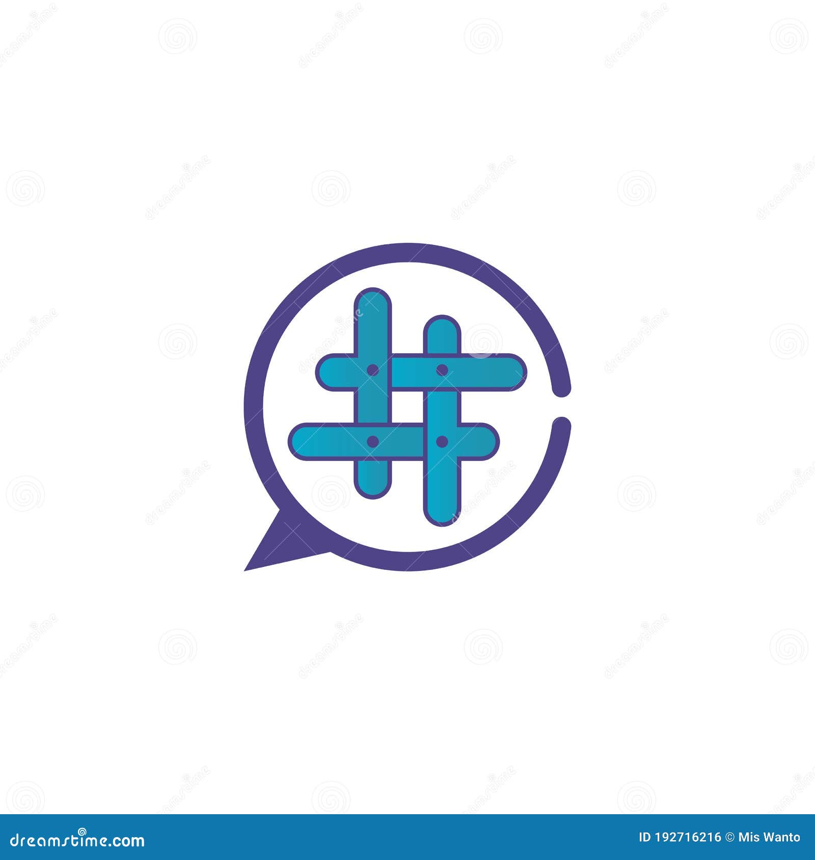 Hashtag Symbol Creative Design Template Stock Vector - Illustration of ...