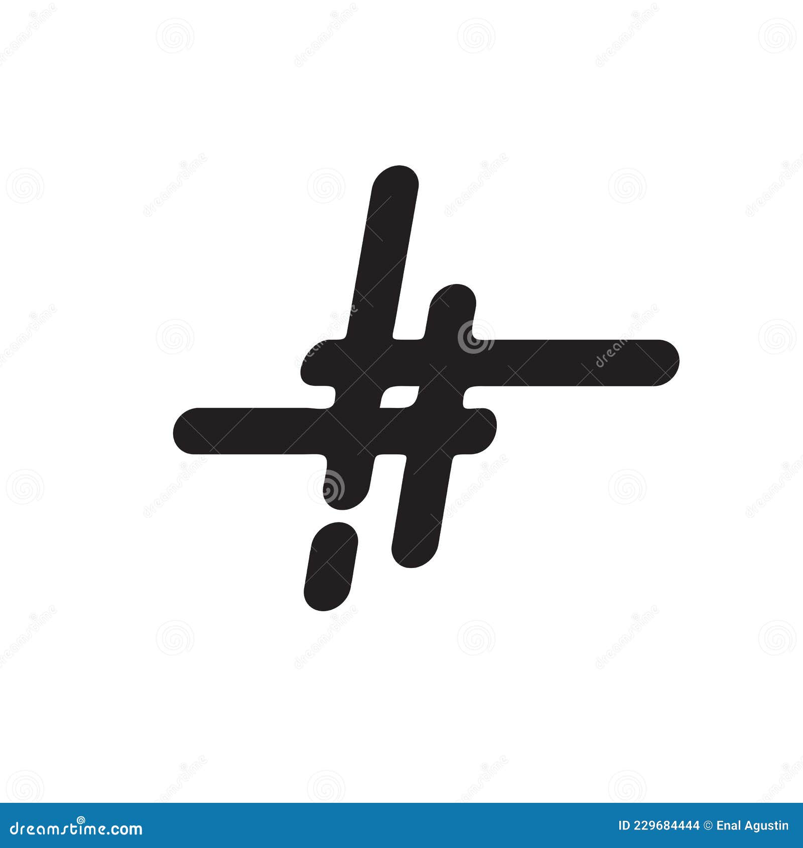 Hashtag Symbol Icon Logo Design Stock Vector - Illustration of chat ...
