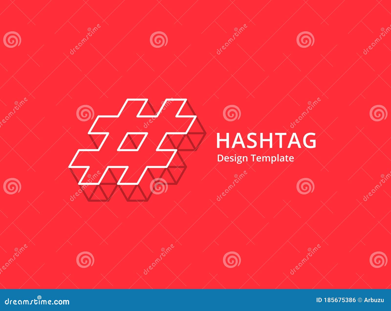 Hashtag Symbol Logo Icon Design Template Elements Stock Vector ...