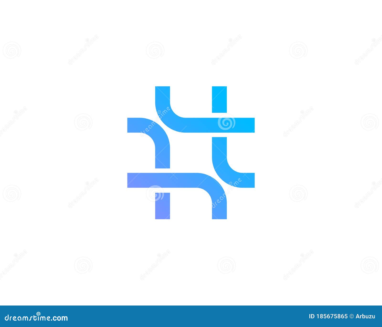 Hashtag Symbol Logo Icon Design Template Elements Stock Vector ...
