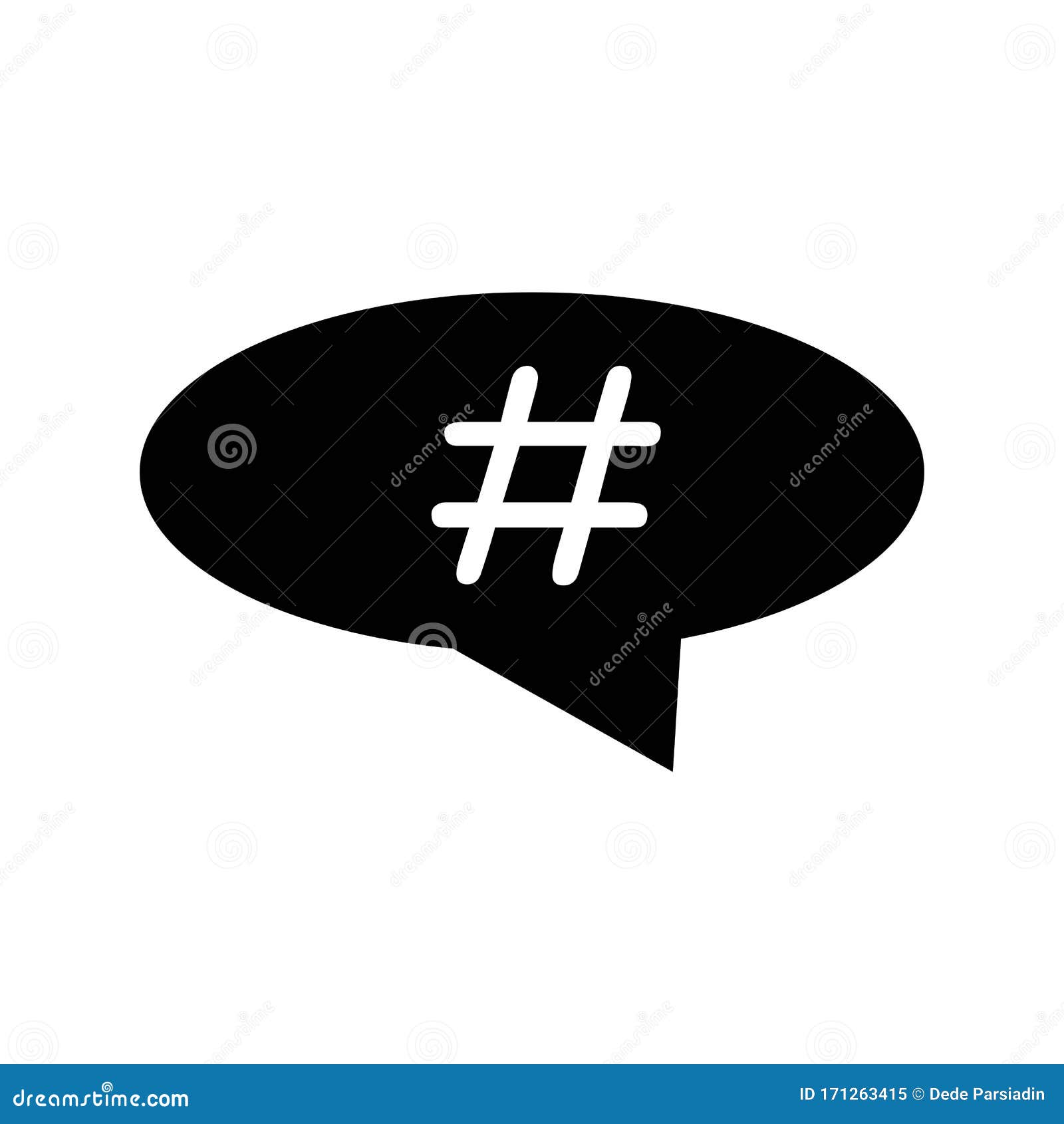 Hashtag Symbol Logo Icon Design Template Elements Stock Vector ...