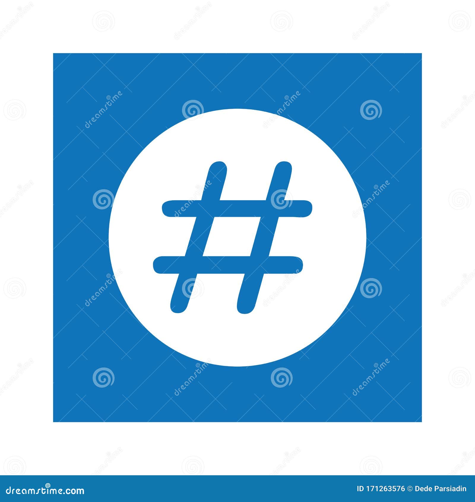 Hashtag Symbol Logo Icon Design Template Elements Stock Vector ...