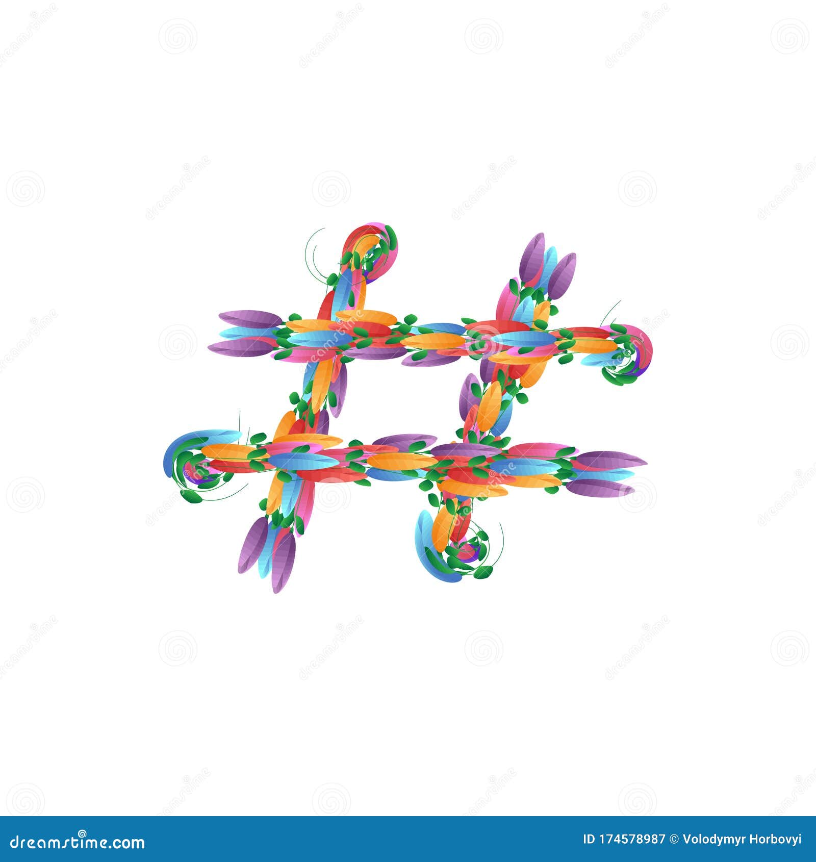 Hashtag Symbol. Social Creative Poster Design. Stock Vector ...