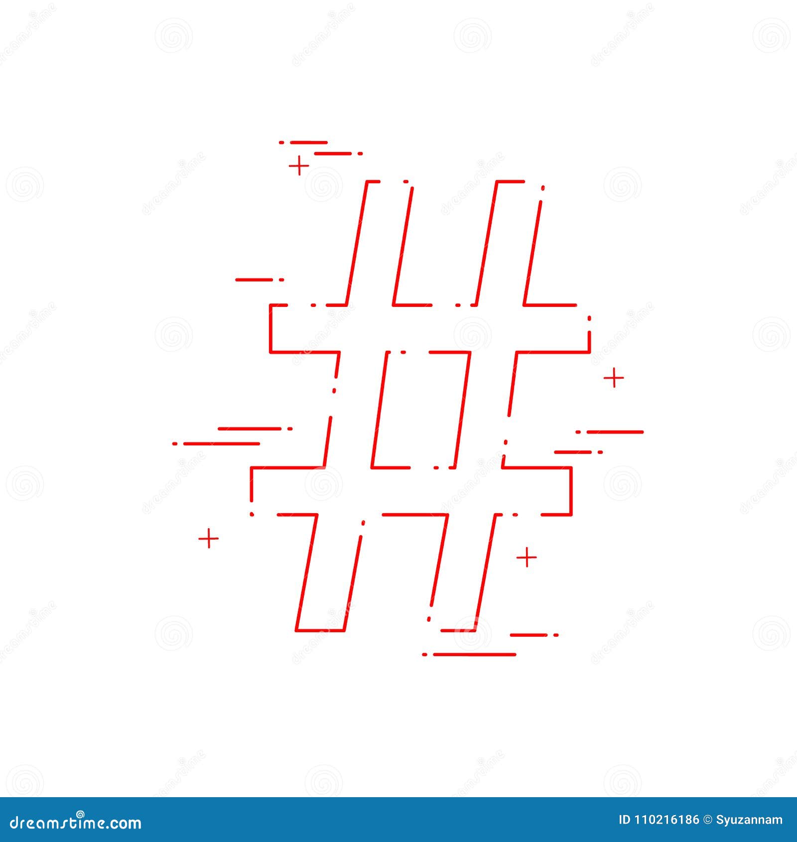 Hashtag Symbol. Vector Illustration. Stock Vector - Illustration of ...