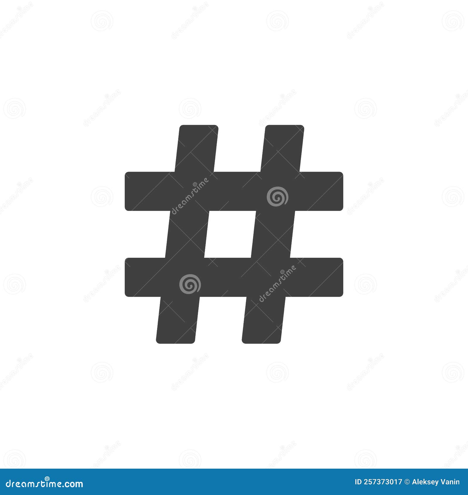 Hashtag vector icon stock vector. Illustration of simple - 257373017