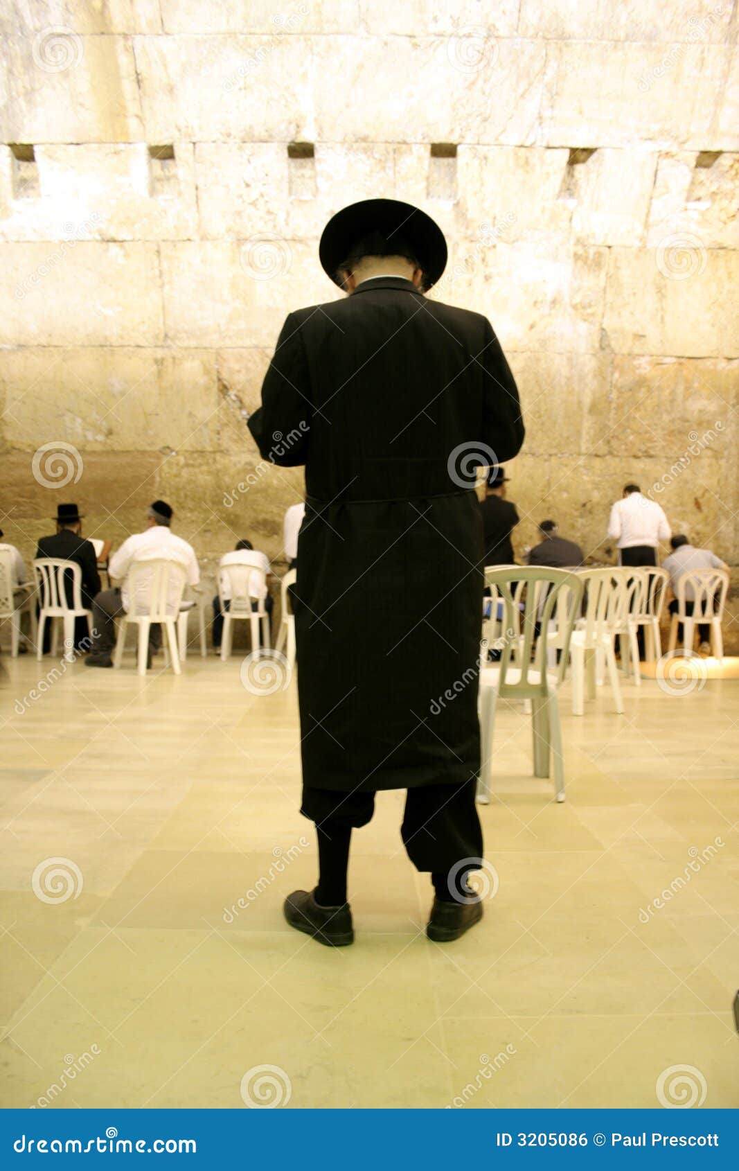 Hasidic Jews by Wailing Wall Stock Photo - Image of jewish, lament: 3205086
