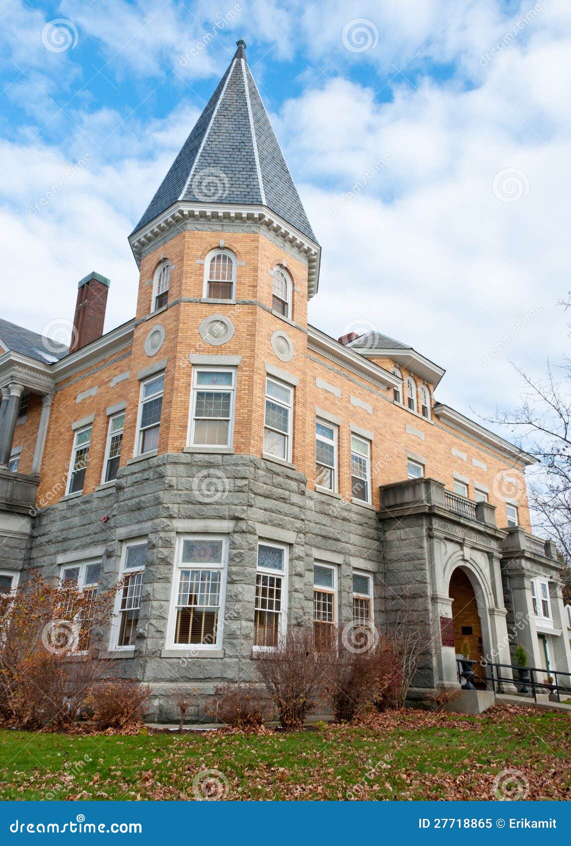 Haskell Free Library and Opera House in Autumn Stock Image - Image of ...