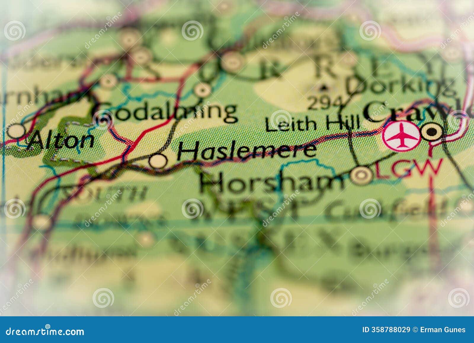 Haslemere, England Highlighted on a World Map Stock Image - Image of ...