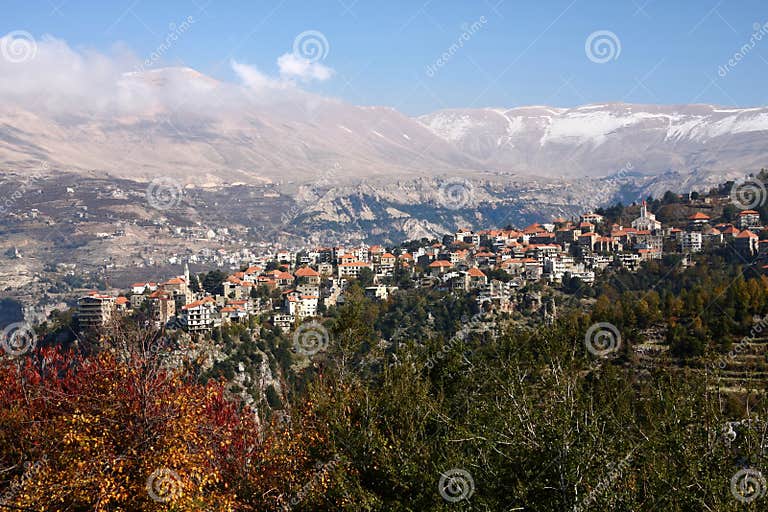 Hasroun, Lebanon stock image. Image of quaint, mountains - 12226495