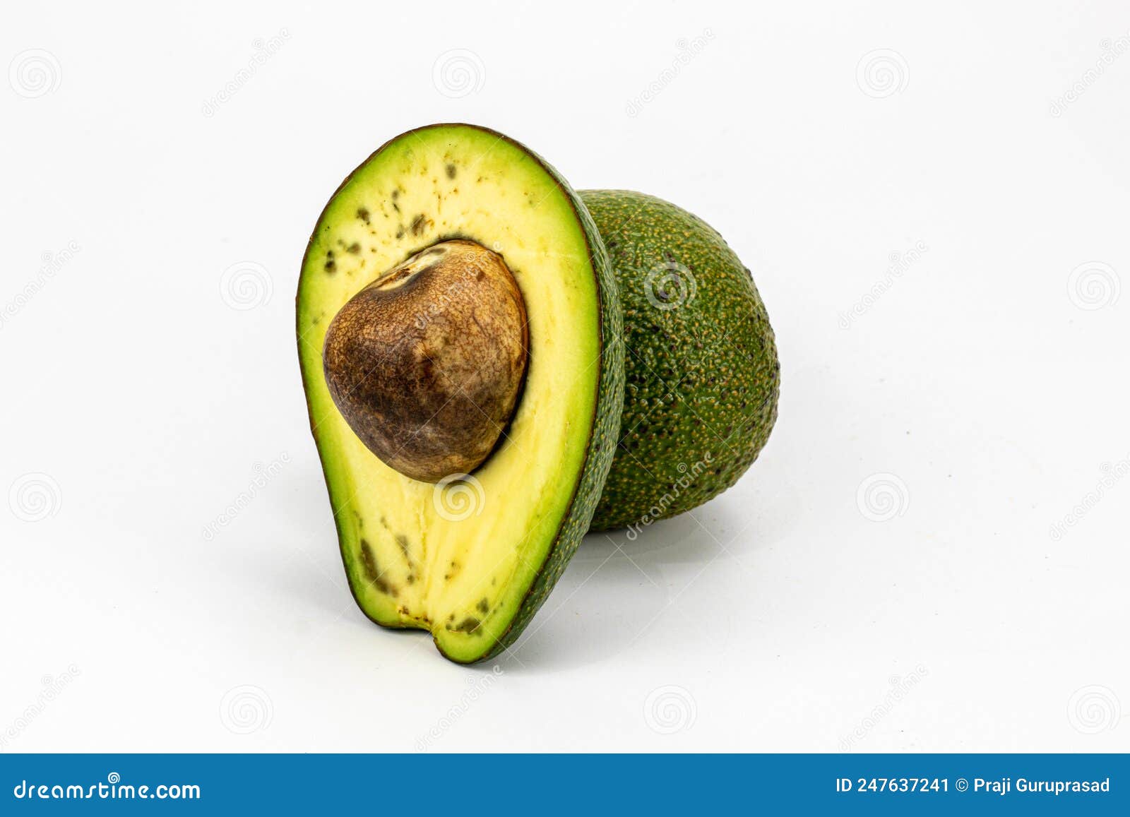 Fresh Avocados and Cut Piece Composition Stock Image - Image of ...