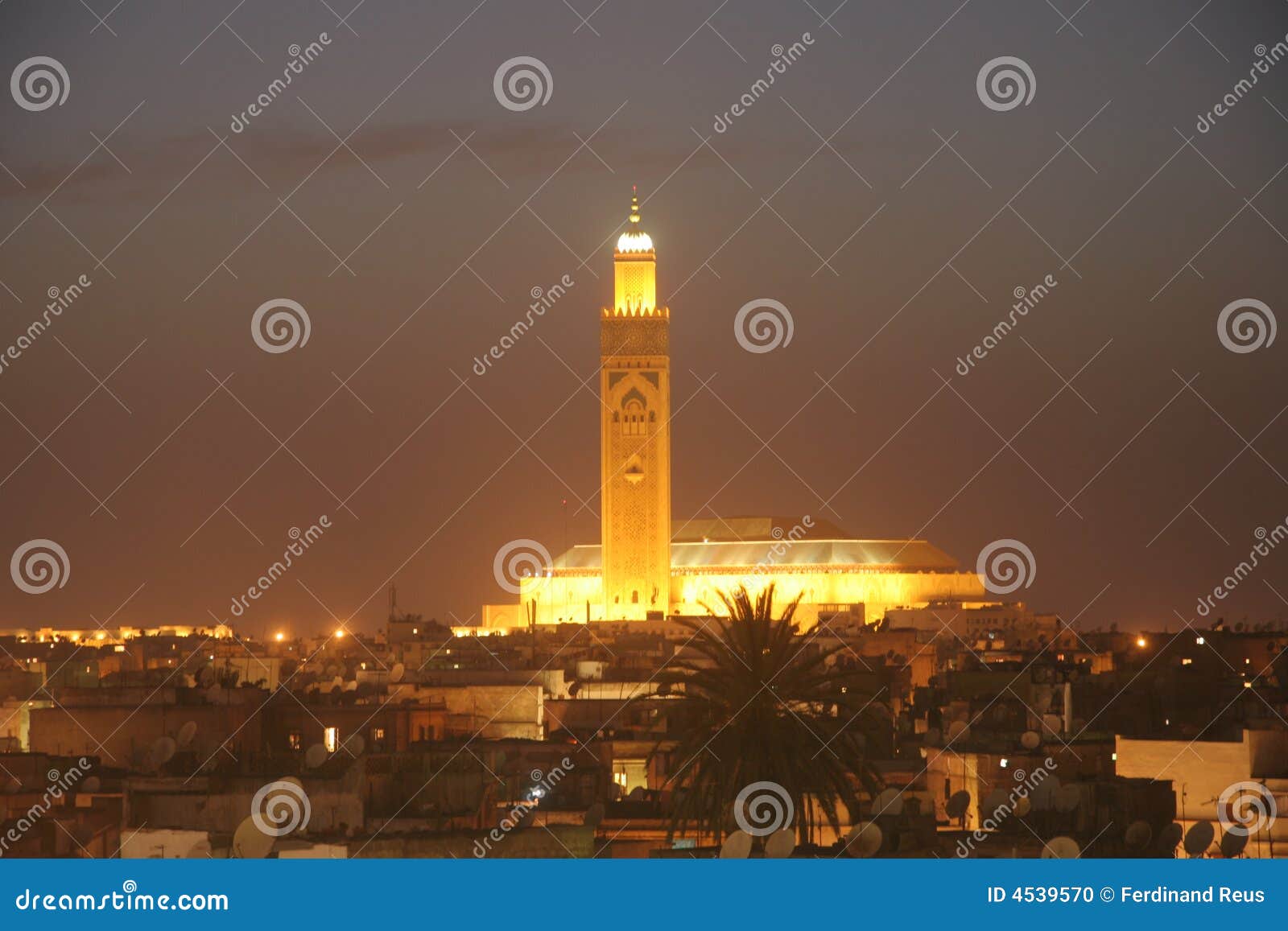 Hassan II mosk in Morocco stock photo. Image of design - 4539570