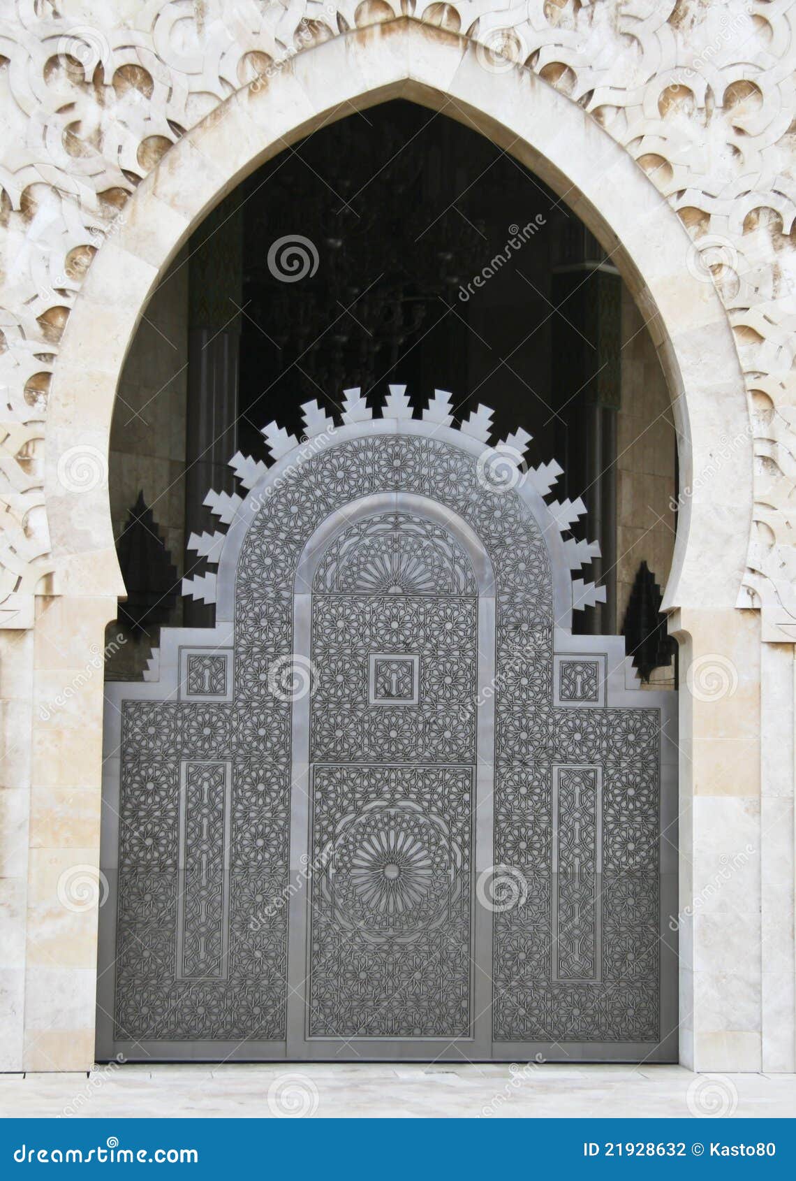 Hassan II Mosque entrance stock photo. Image of muslim - 21928632