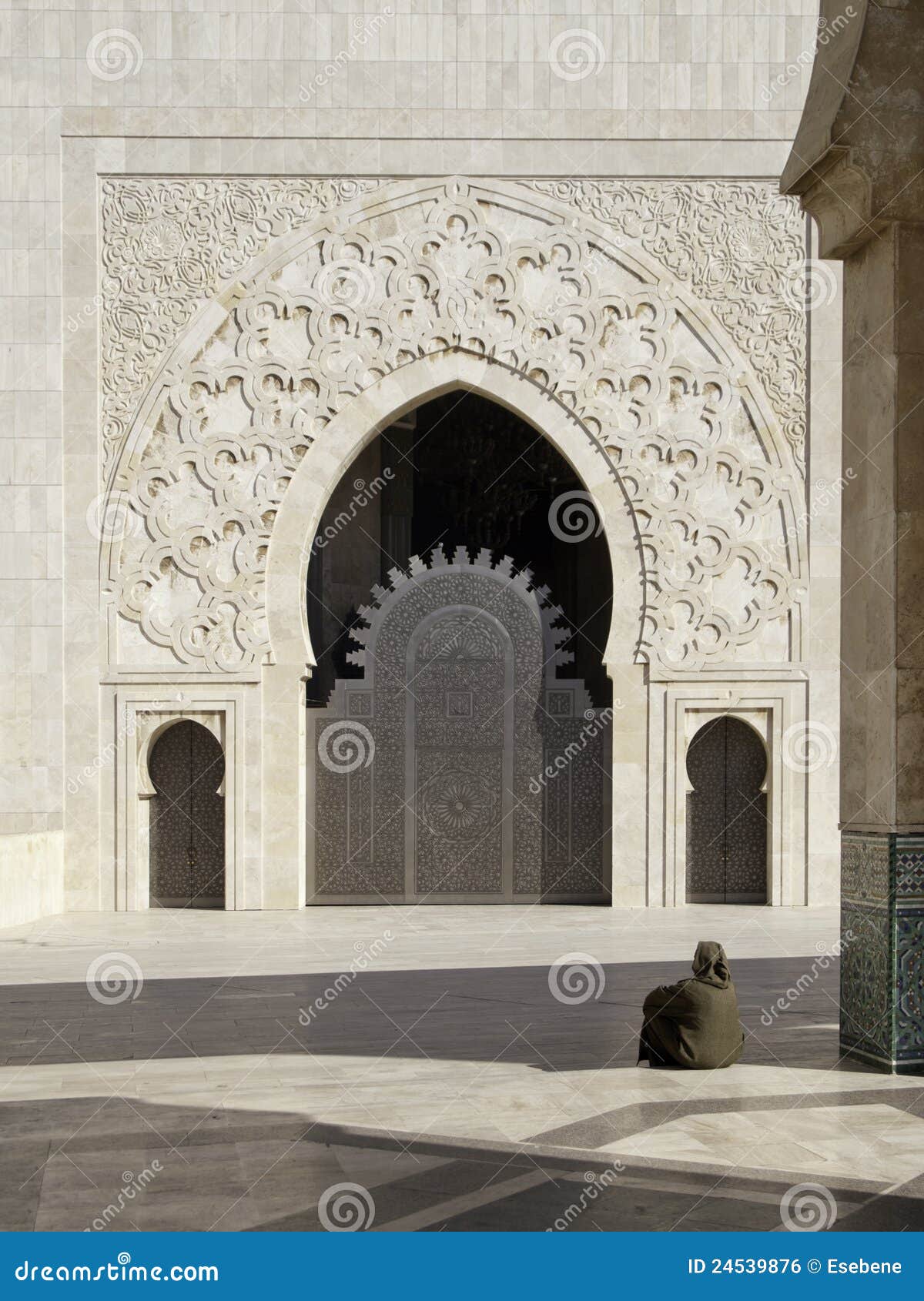 Hassan II Mosque Gate stock photo. Image of decoration - 24539876
