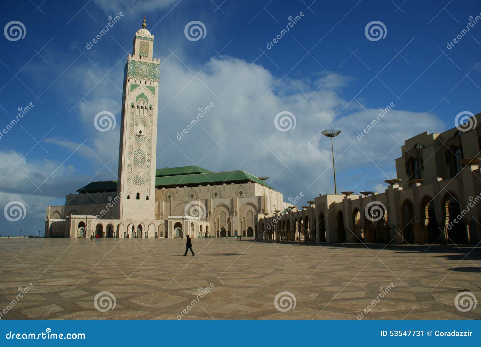 Hassan II square stock image. Image of atlantic, islamic - 53547731