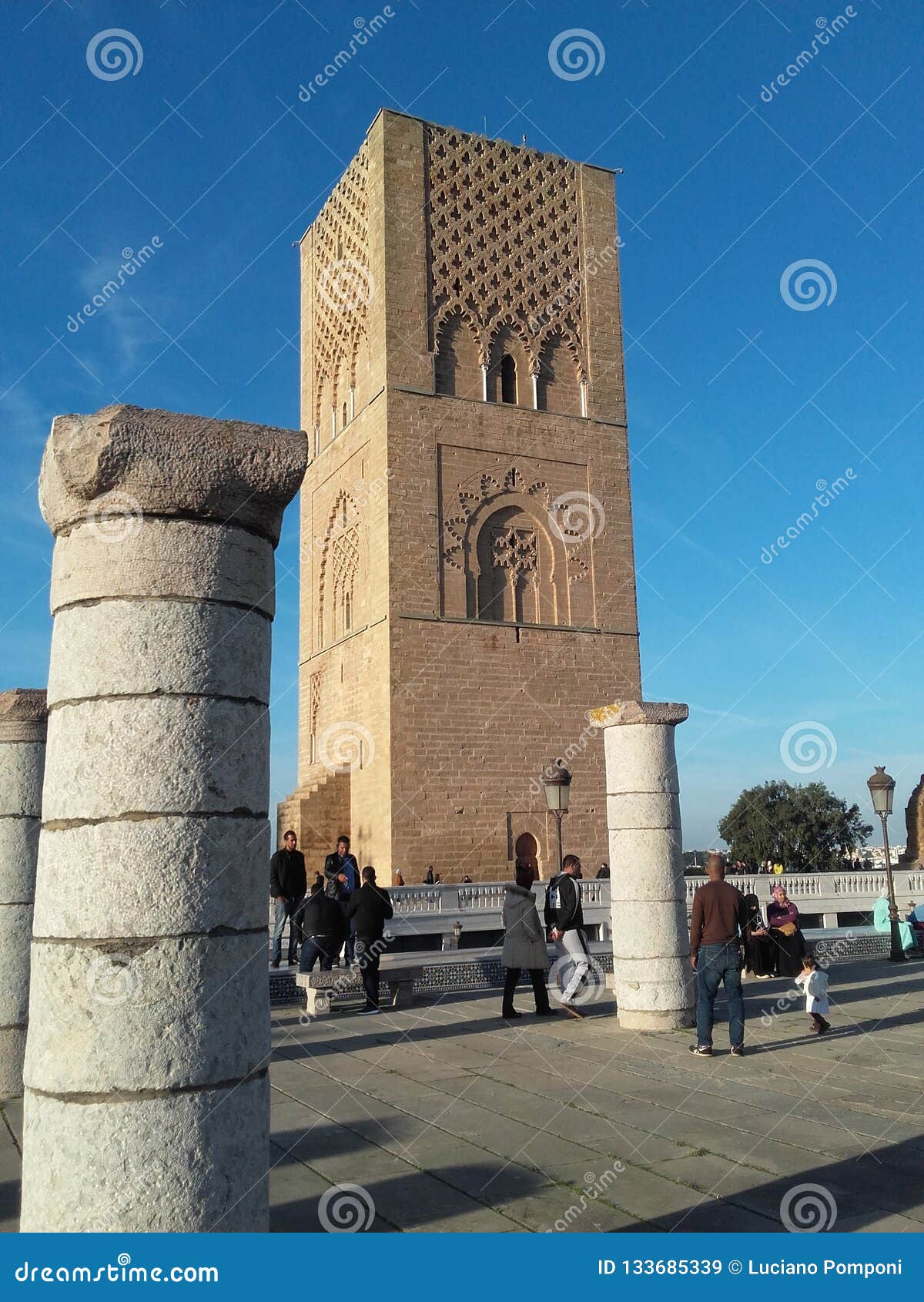 Rabat tower editorial stock image. Image of rabat, pillar - 133685339