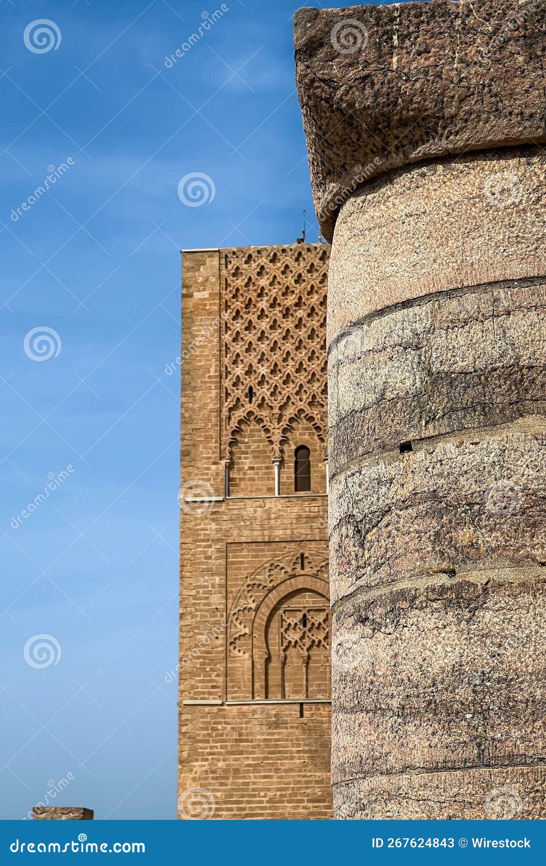 The Hassan Tower and the Columns in Rabat Stock Image - Image of ...