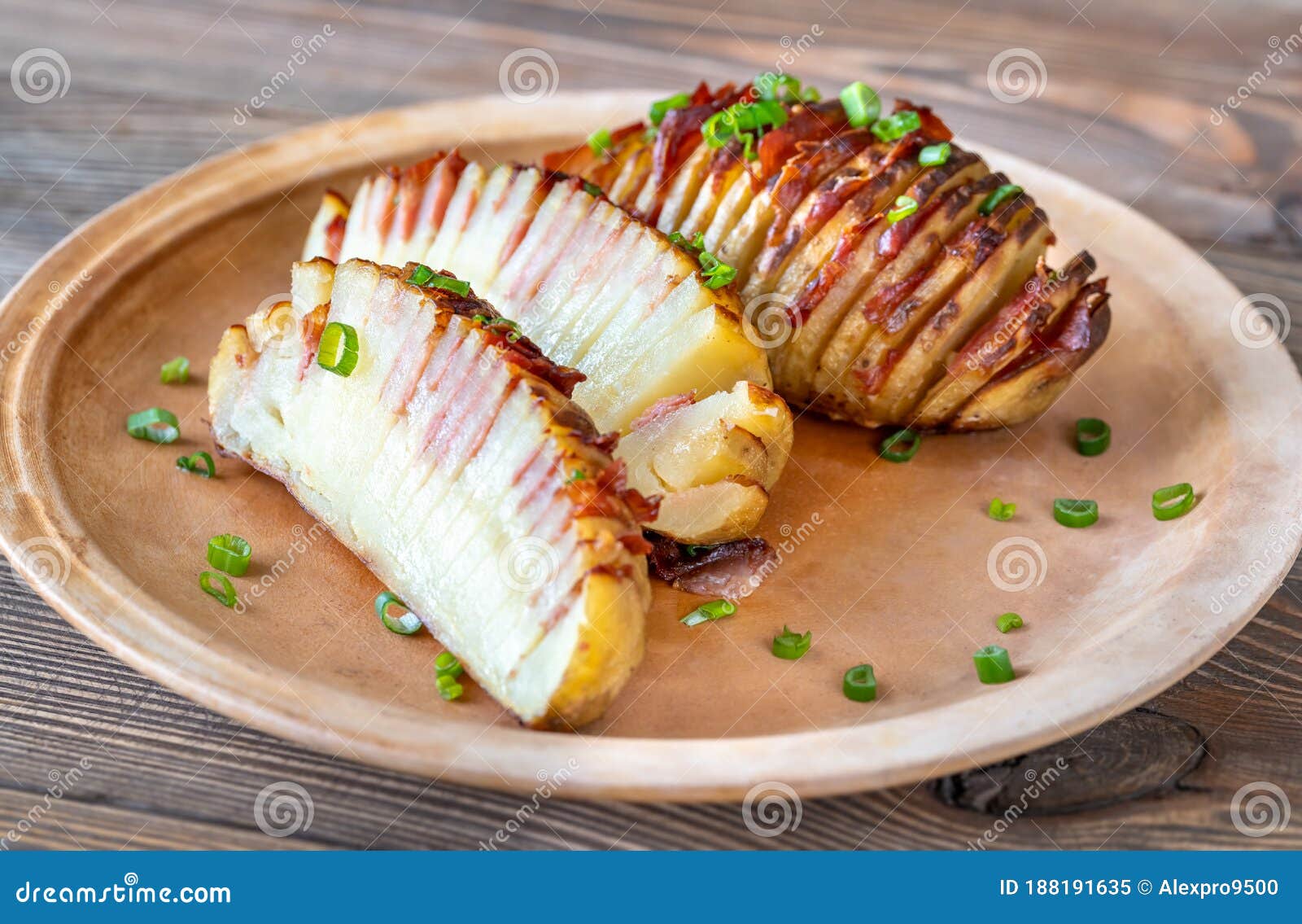 Hasselback potatoes stock image. Image of sliced, delicious - 188191635