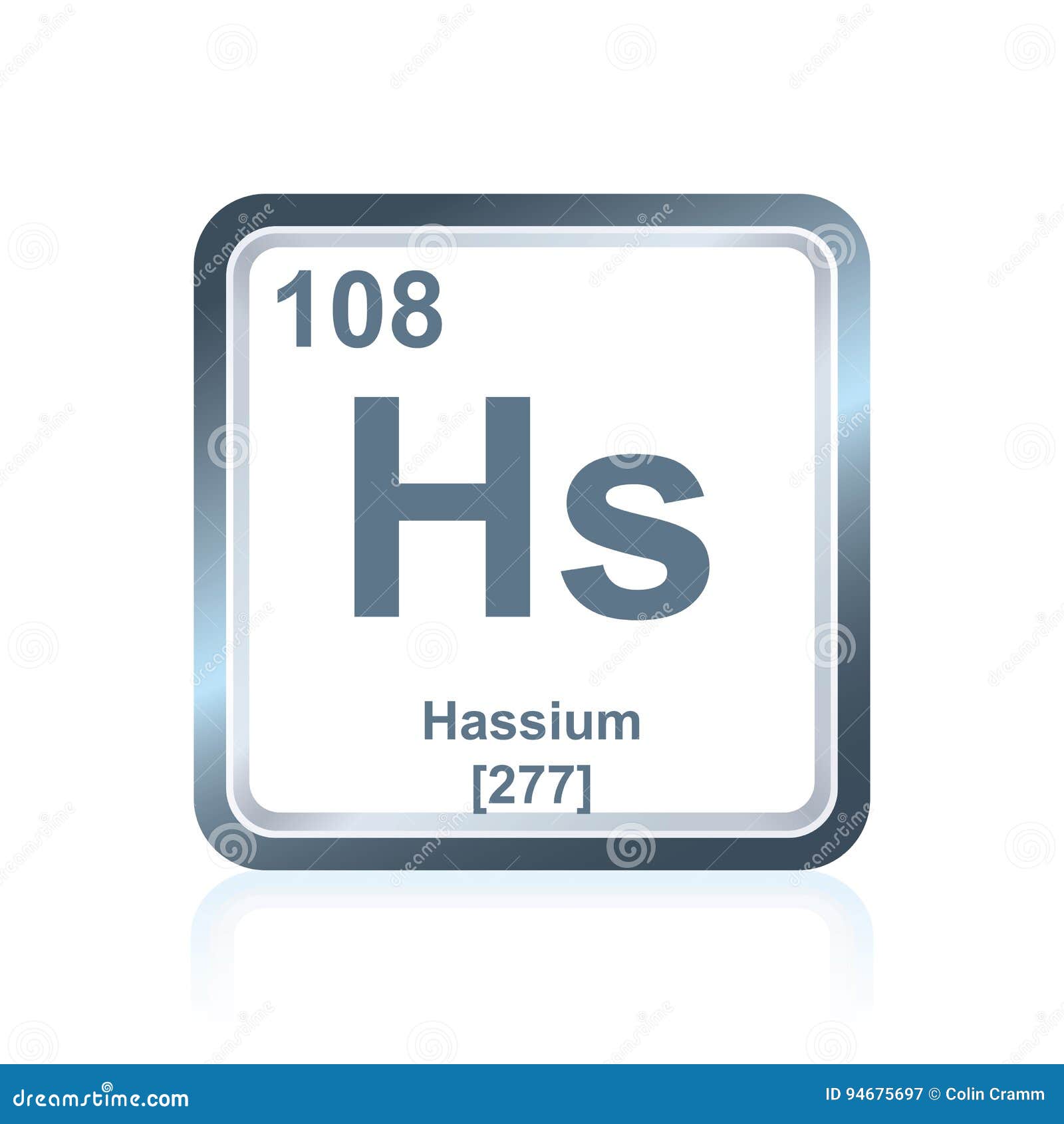 Hassio Dell'elemento Chimico Dalla Tabella Periodica Illustrazione ...