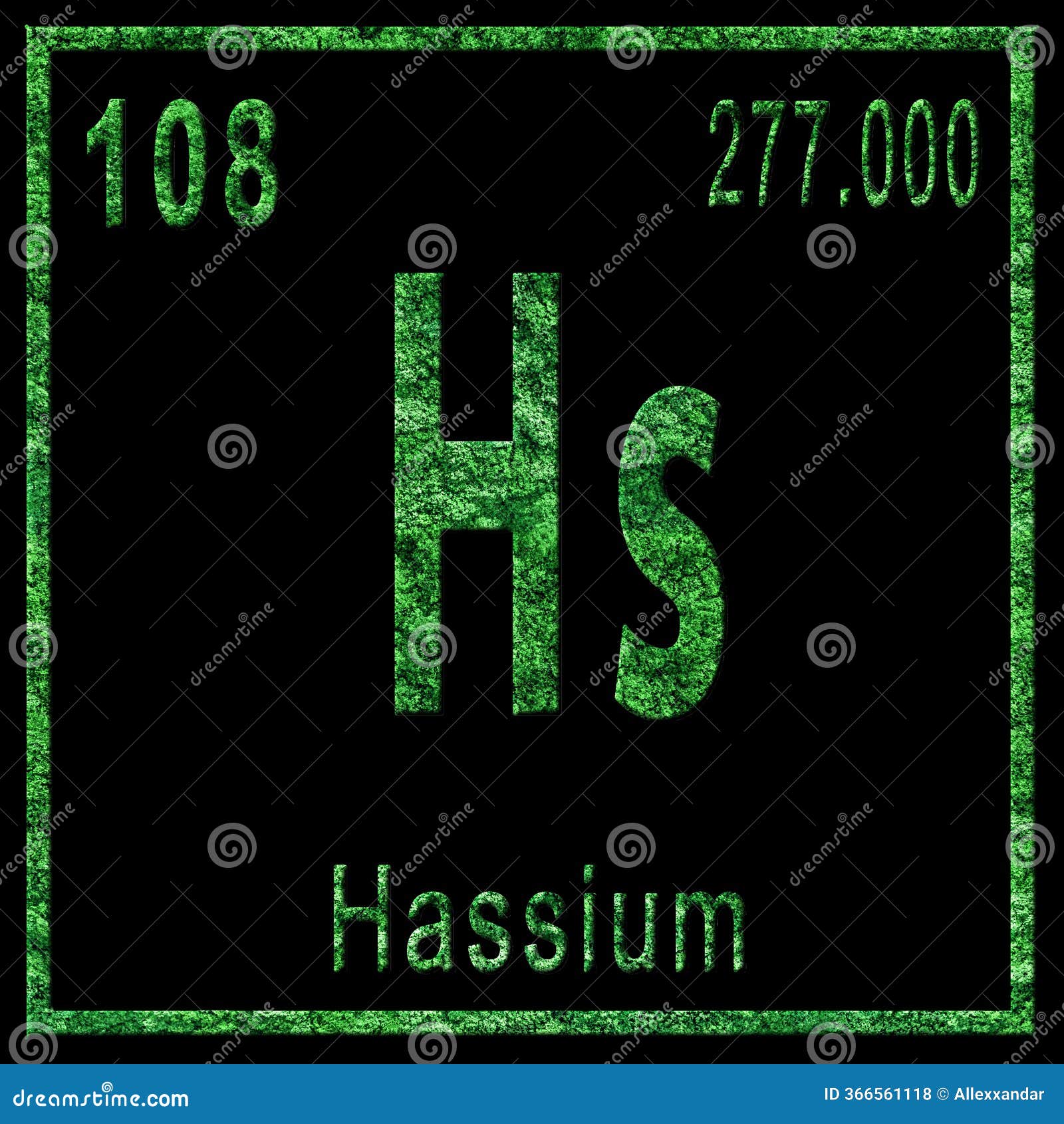 Hassium Hs Chemical Element. Hassium Sign With Atomic Number. Chemical ...