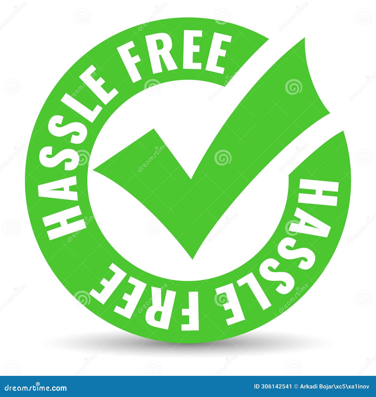 Hassle Free Icon Cartoon Vector | CartoonDealer.com #306142541