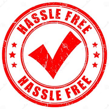 Hassle Free Vector Rubber Stamp Stock Vector - Illustration of clipart ...