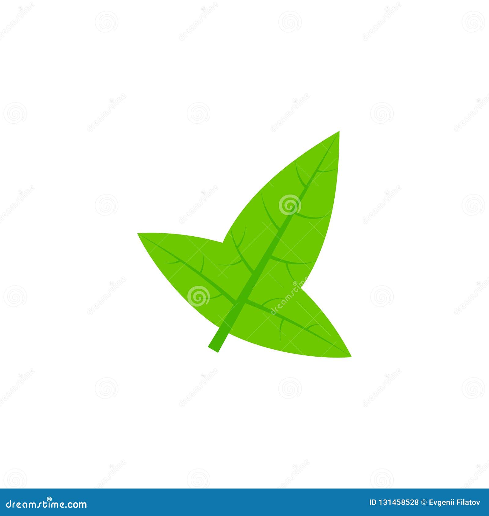 Hastate leaf flat icon stock vector. Illustration of natural - 131458528