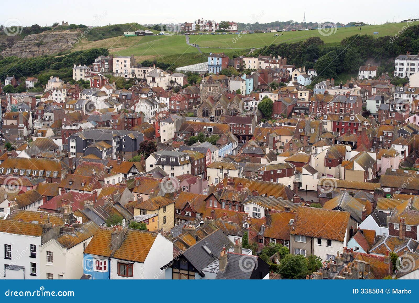 Hastings old town. stock photo. Image of rooftop, history - 338504