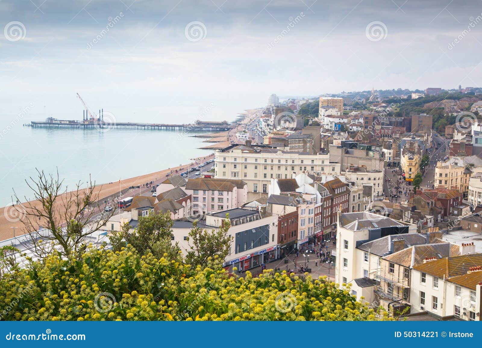 Hastings town view editorial photo. Image of buildings - 50314221