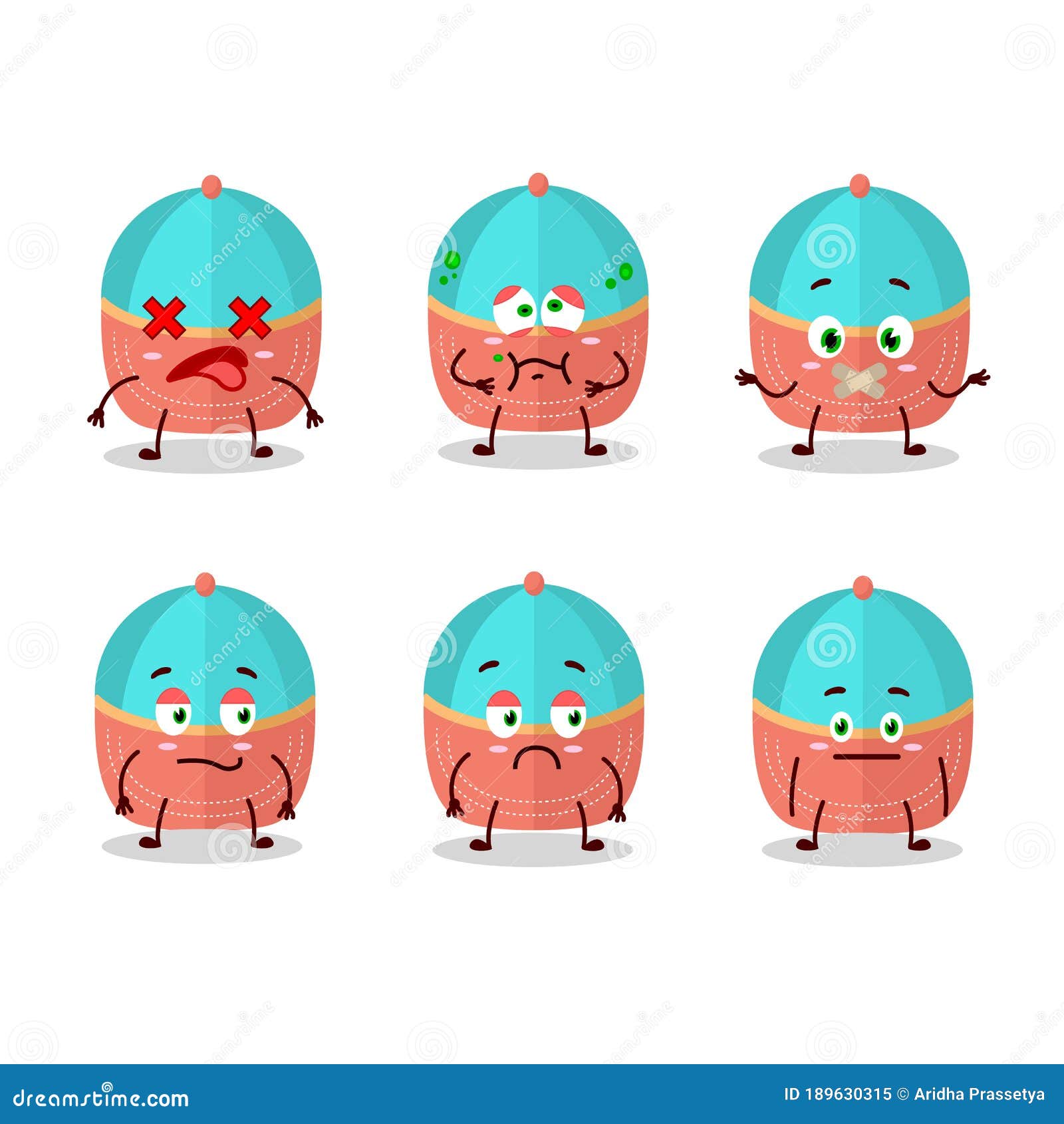 Hat Cartoon in Character with Nope Expression Stock Vector ...
