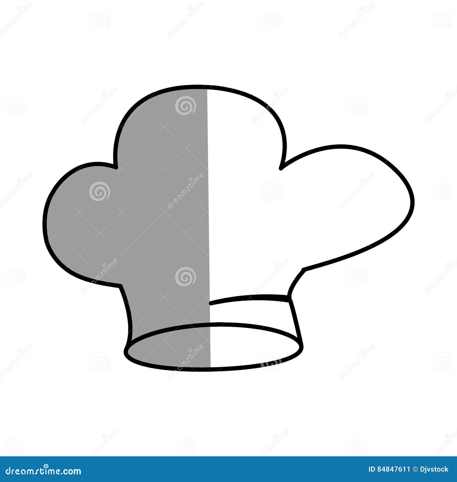 Hat Chef Uniform Cook Kitchen Shadow Stock Illustration - Illustration ...