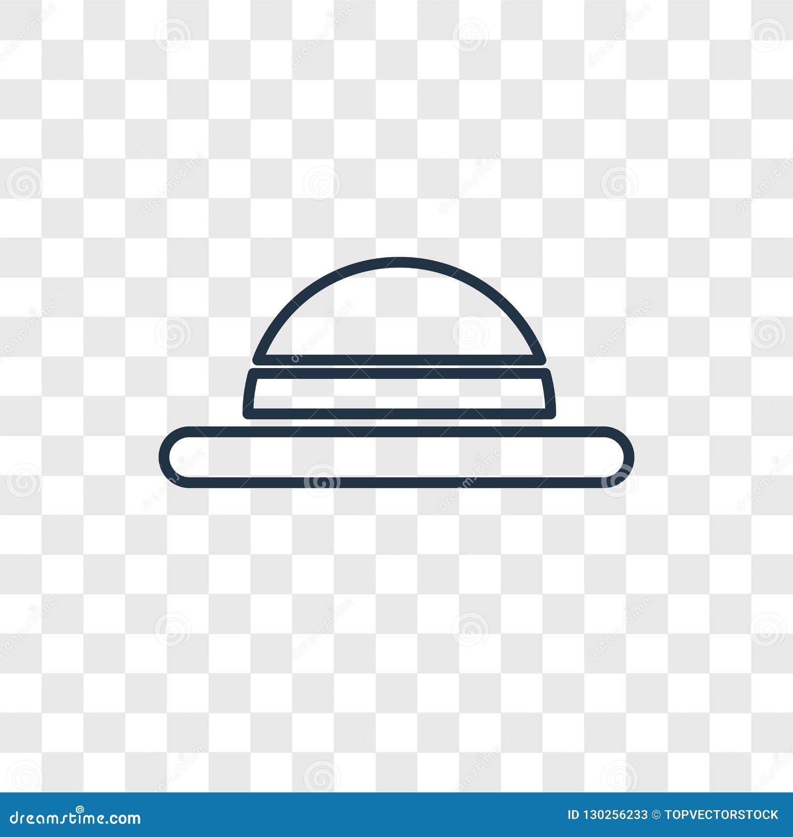Hat Concept Vector Linear Icon Isolated on Transparent Background, Hat ...