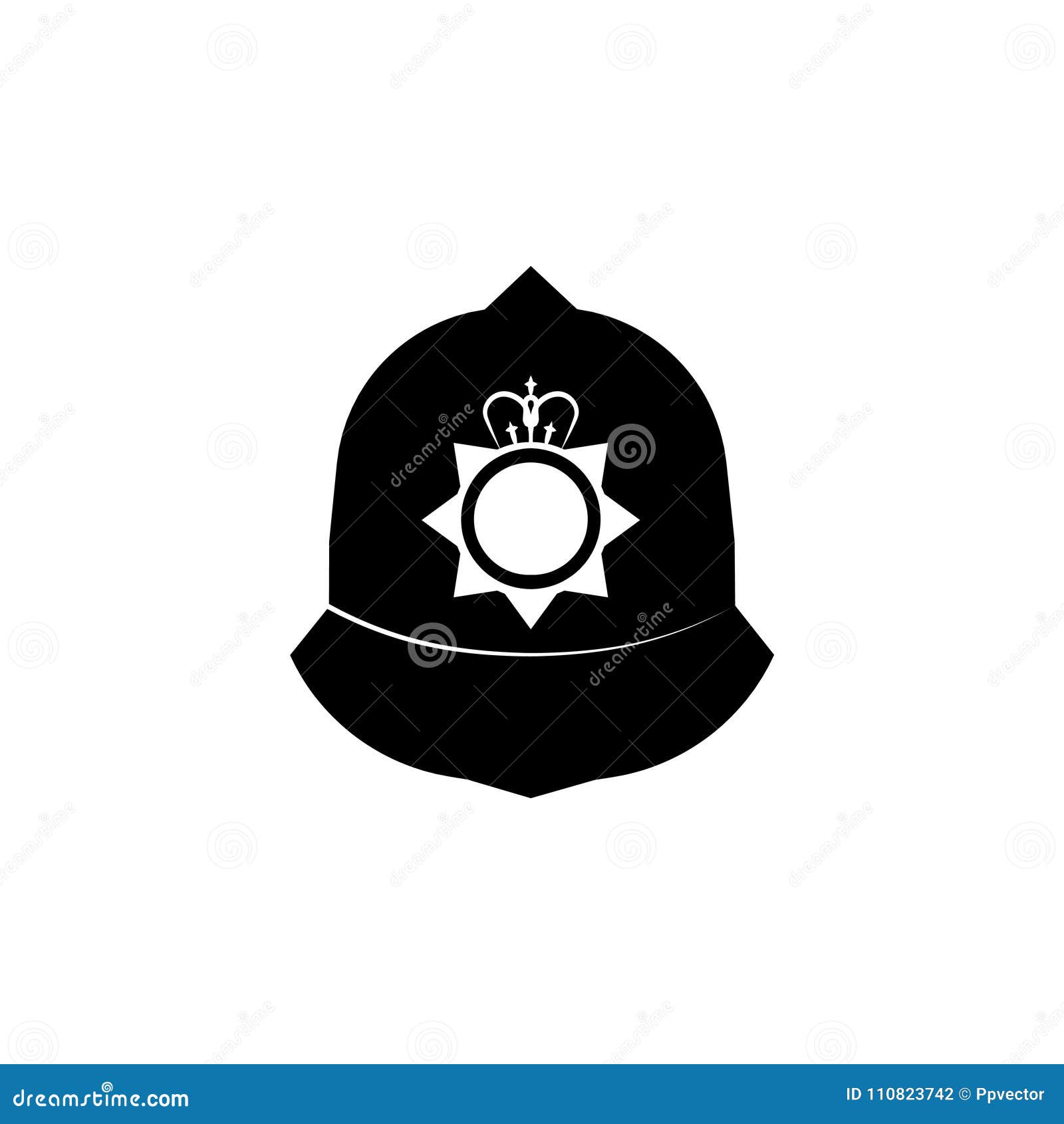 Hat of the Constable Symbol Stock Illustration - Illustration of ...