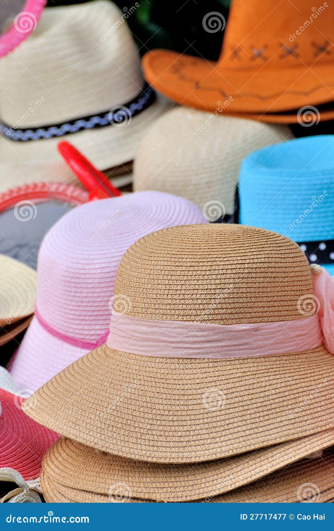 Hat in different color stock image. Image of type, straw - 27717477