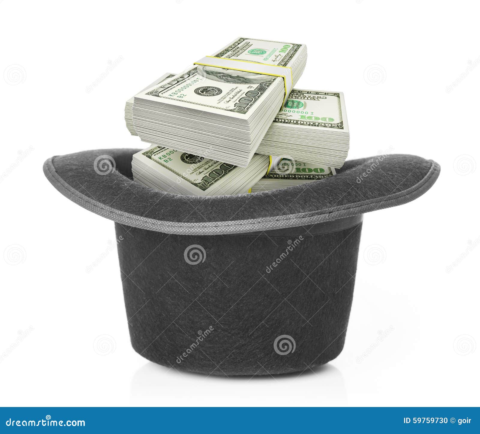 Hat full of money stock photo. Image of copy, finance - 59759730