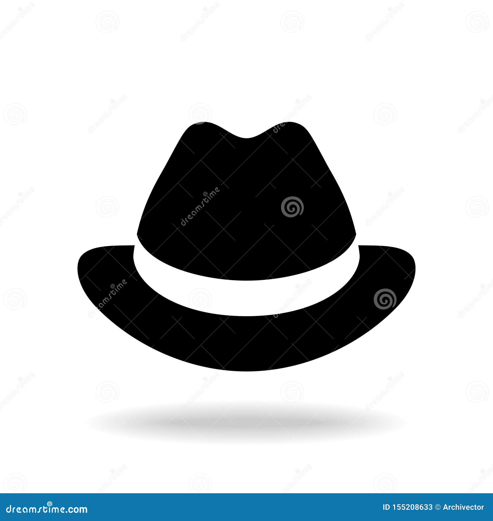 Hat Sign Isolated on White Background Stock Vector - Illustration of ...