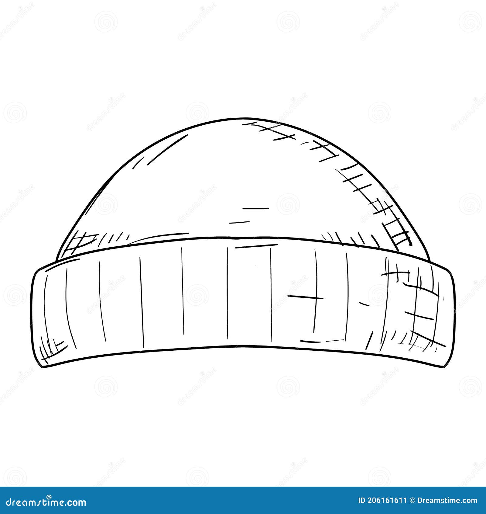 Hat. Hand-drawn Isolated Object on White. Vector. Stock Vector ...