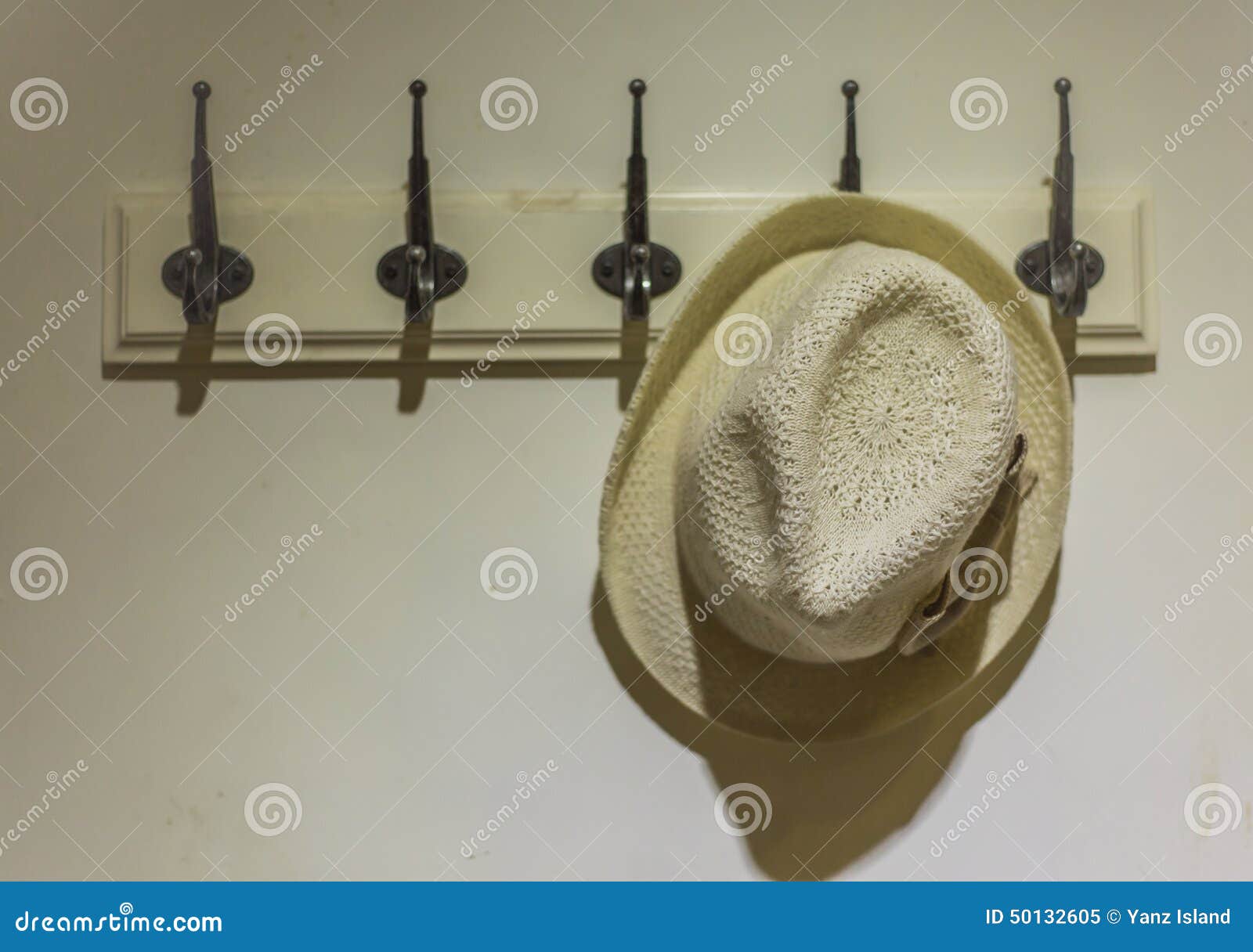 Hat hanging on the wall stock image. Image of store, hanging - 50132605
