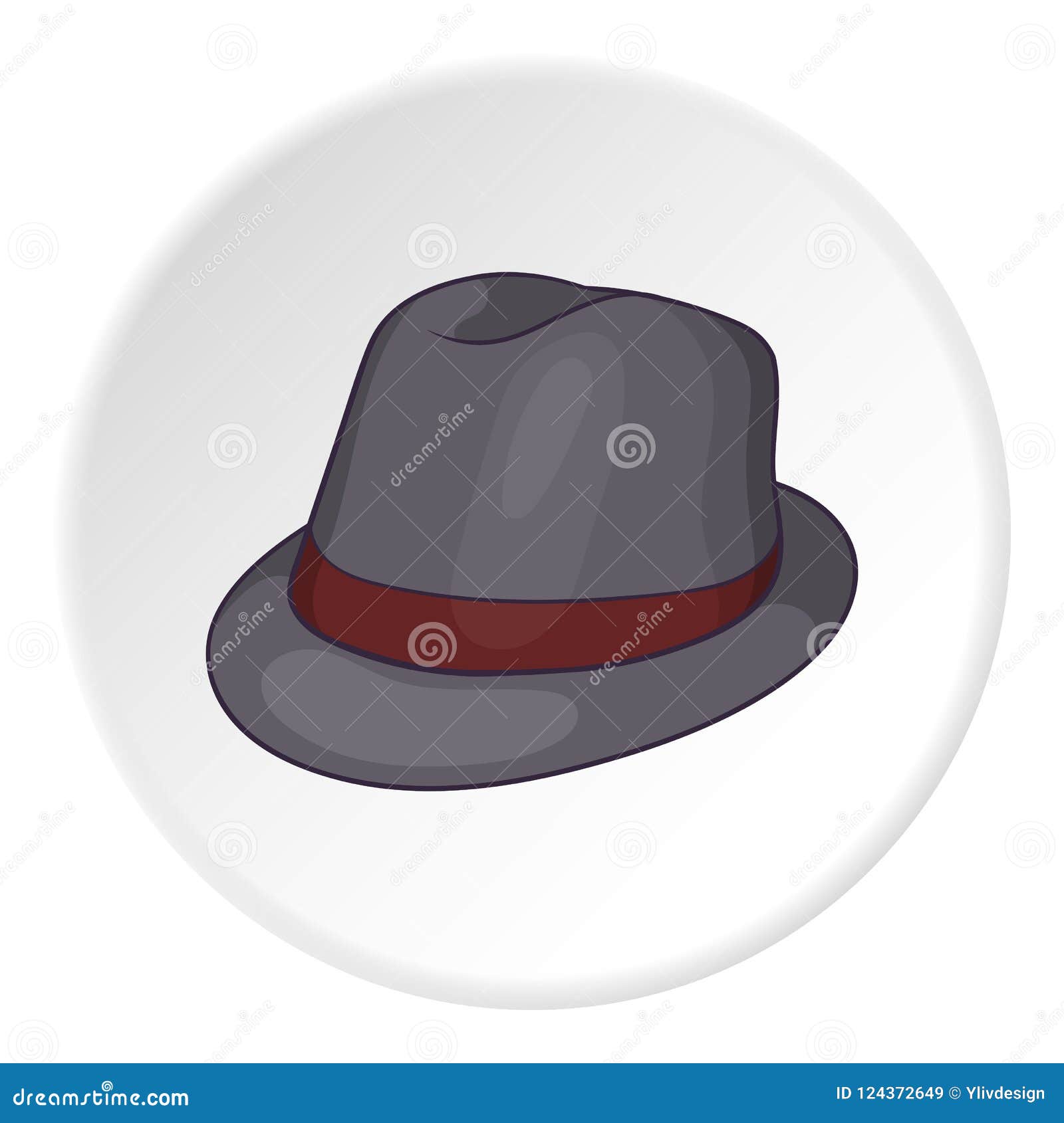 Hat icon, cartoon style stock illustration. Illustration of event ...